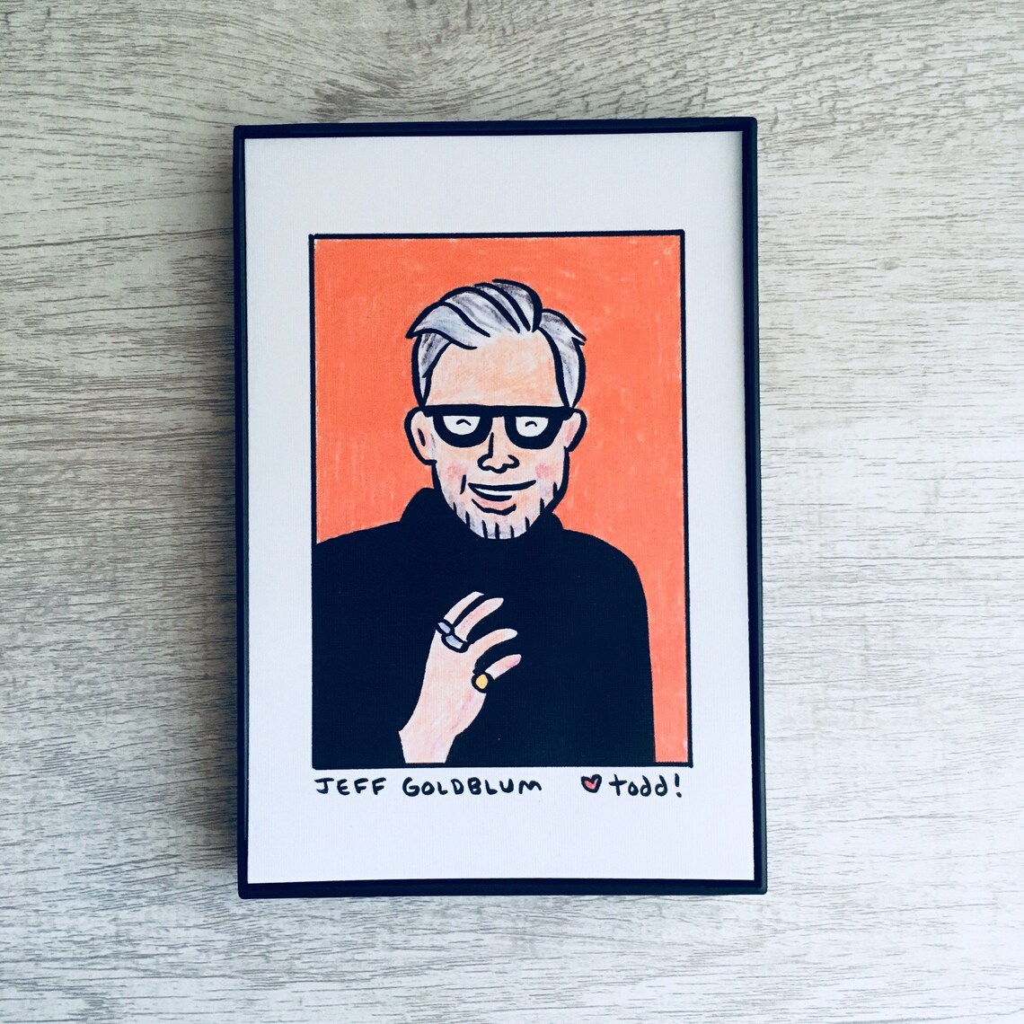 Jeff Goldblum, Print, 4 X 6, Portrait, Art, Wall, Crayon, Movies, Gift ...