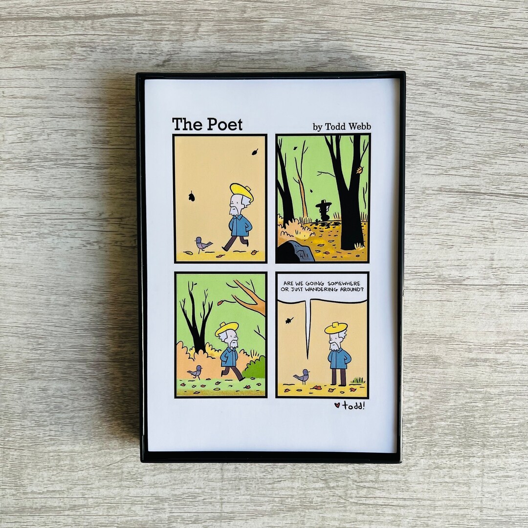 Comic Strip - Wandering Around - the Poet 4x6 Inch Print, Art, Comic ...