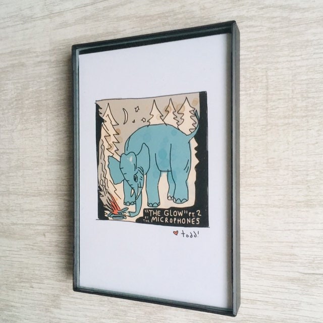 The Microphones - the Glow Part Two, Art, Print, 4 X 6 Inches, Music ...