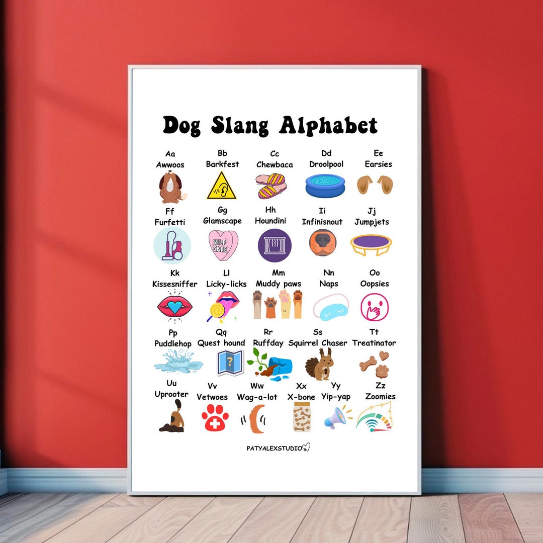 Dog Slang Alphabet Art Print: Funny Dog Abcs (digital Download) - Etsy