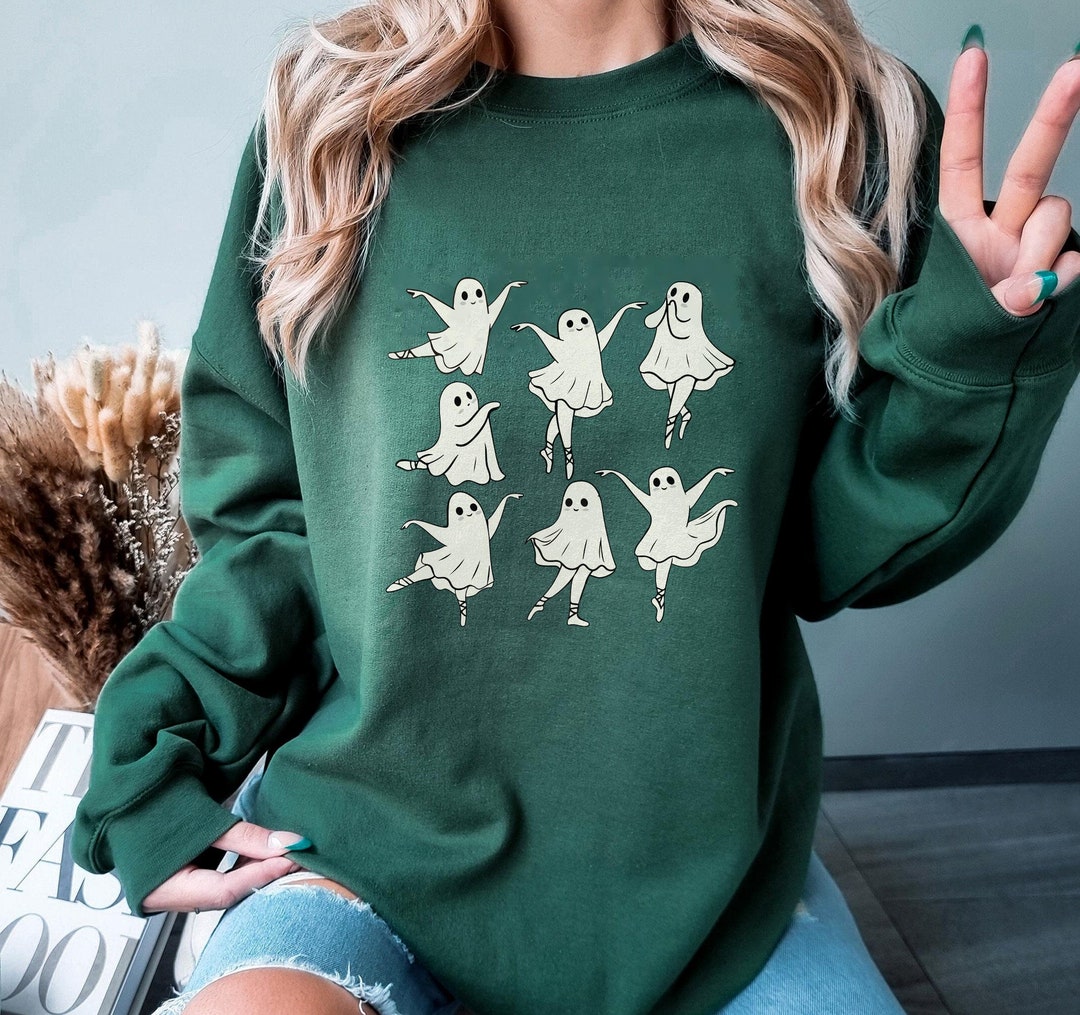 Ballet Ghost Ballet Dancer Spooky Dance Teacher Halloween Shirt, Ghost ...