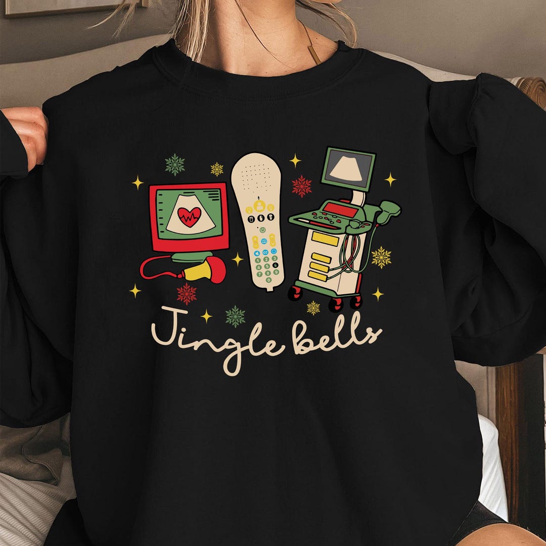 Jingle Bells Nurse Shirt, Funny Telemetry Nurse Christmas Jingle Bells ...