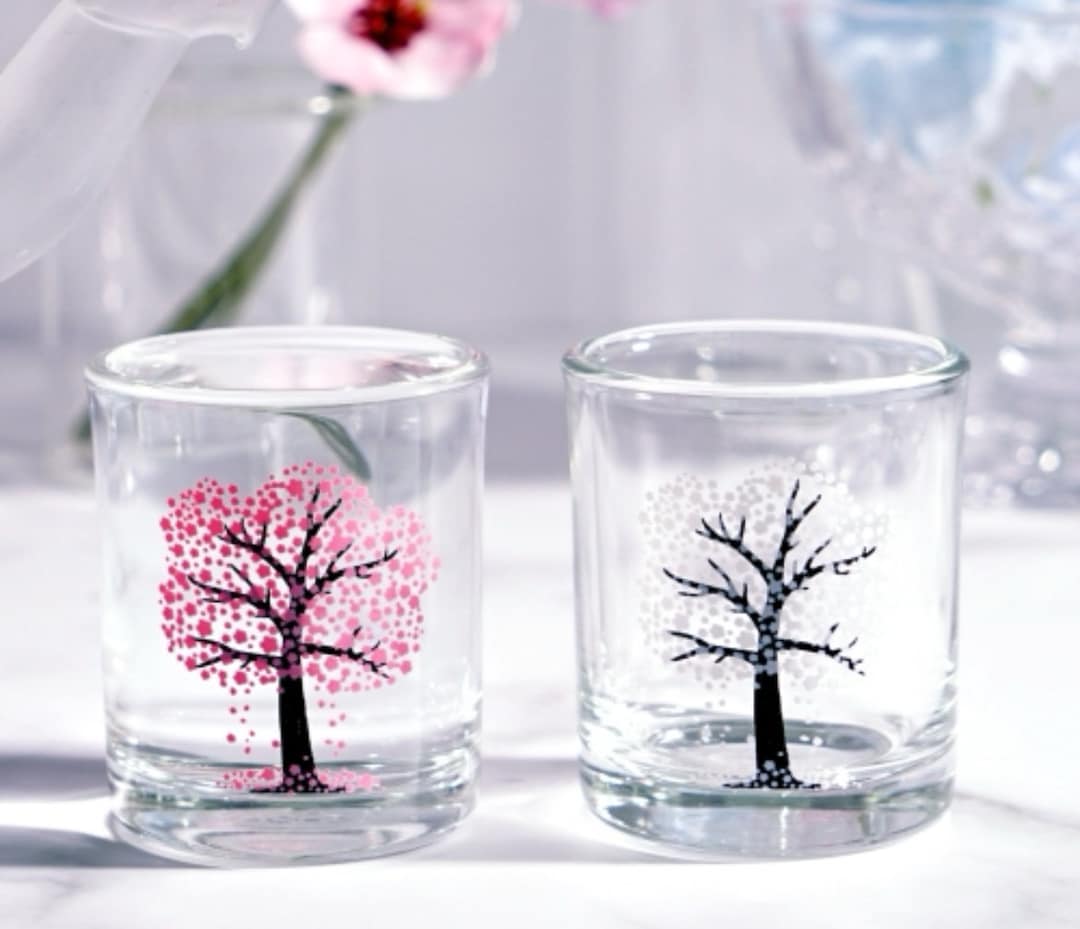 Color Changing Soju Glasses Set of 2 Cherry Blossom Soju Glass / Korea ...