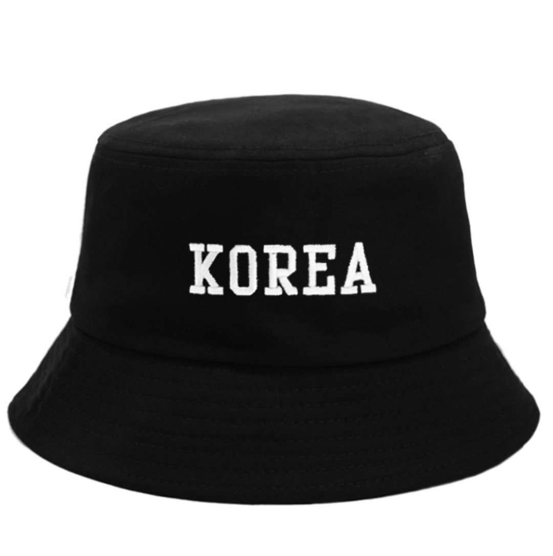 All Black Korea Bucket Hat / Korea Lover / Korea Hunminjeongeum / Korea Fashion / Hat Lovers ...