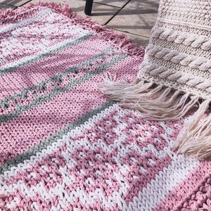 KNITTED RUG Pattern | Bath Matt | DIY : Easy to Knit Tutorial ...