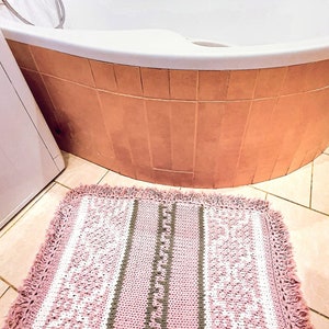 KNITTED RUG Pattern | Bath Matt | DIY : Easy to Knit Tutorial ...