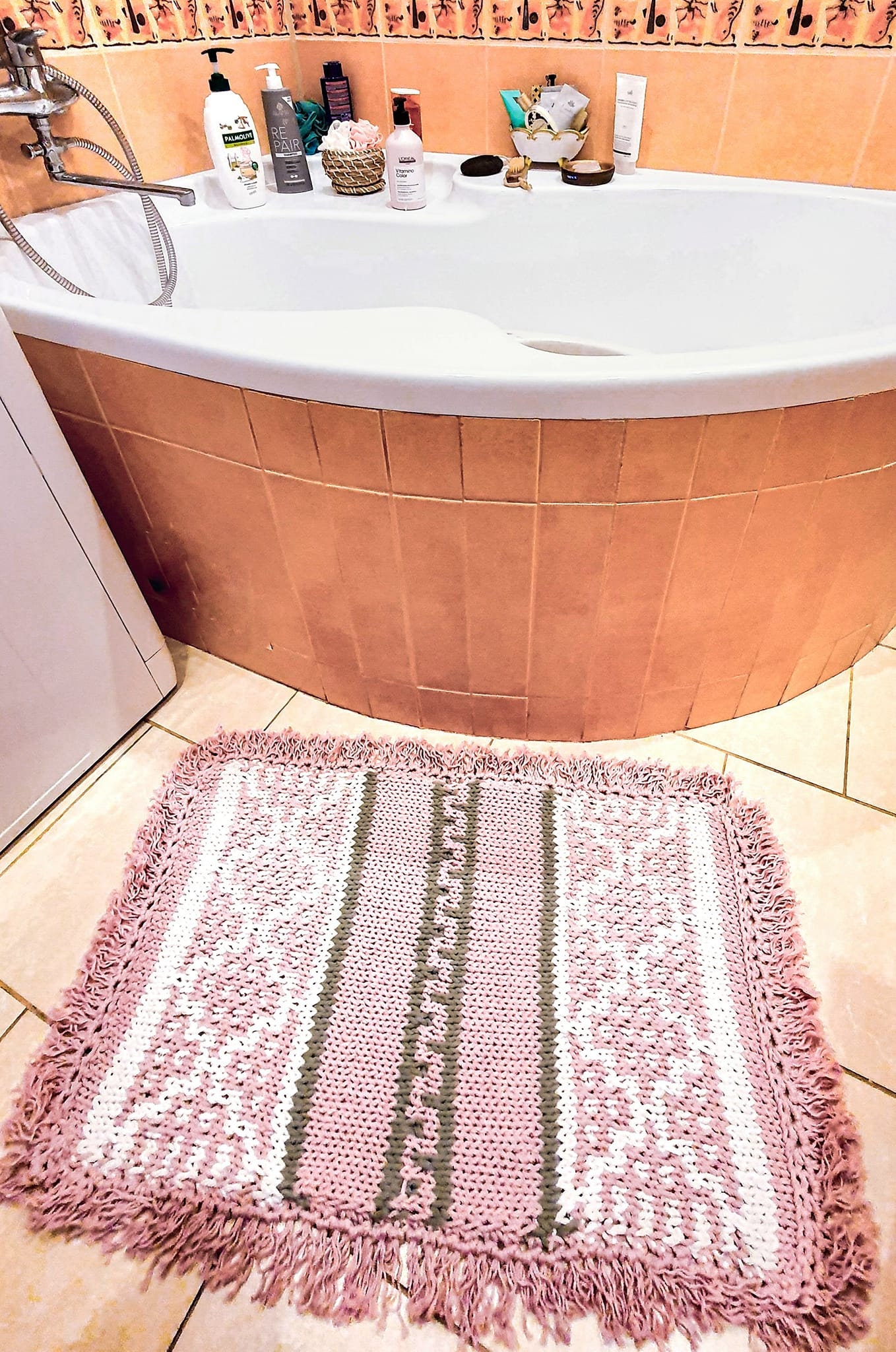 KNITTED RUG Pattern | Bath Matt | DIY : Easy to Knit Tutorial ...