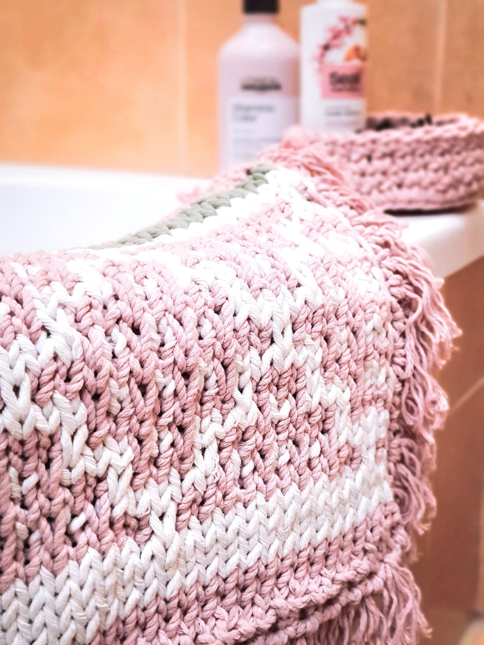 KNITTED RUG Pattern | Bath Matt | DIY : Easy to Knit Tutorial ...