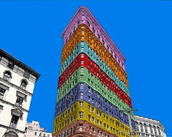 Buildings pop art | Etsy