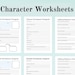 Character Development Worksheets for Novel Planning - Etsy