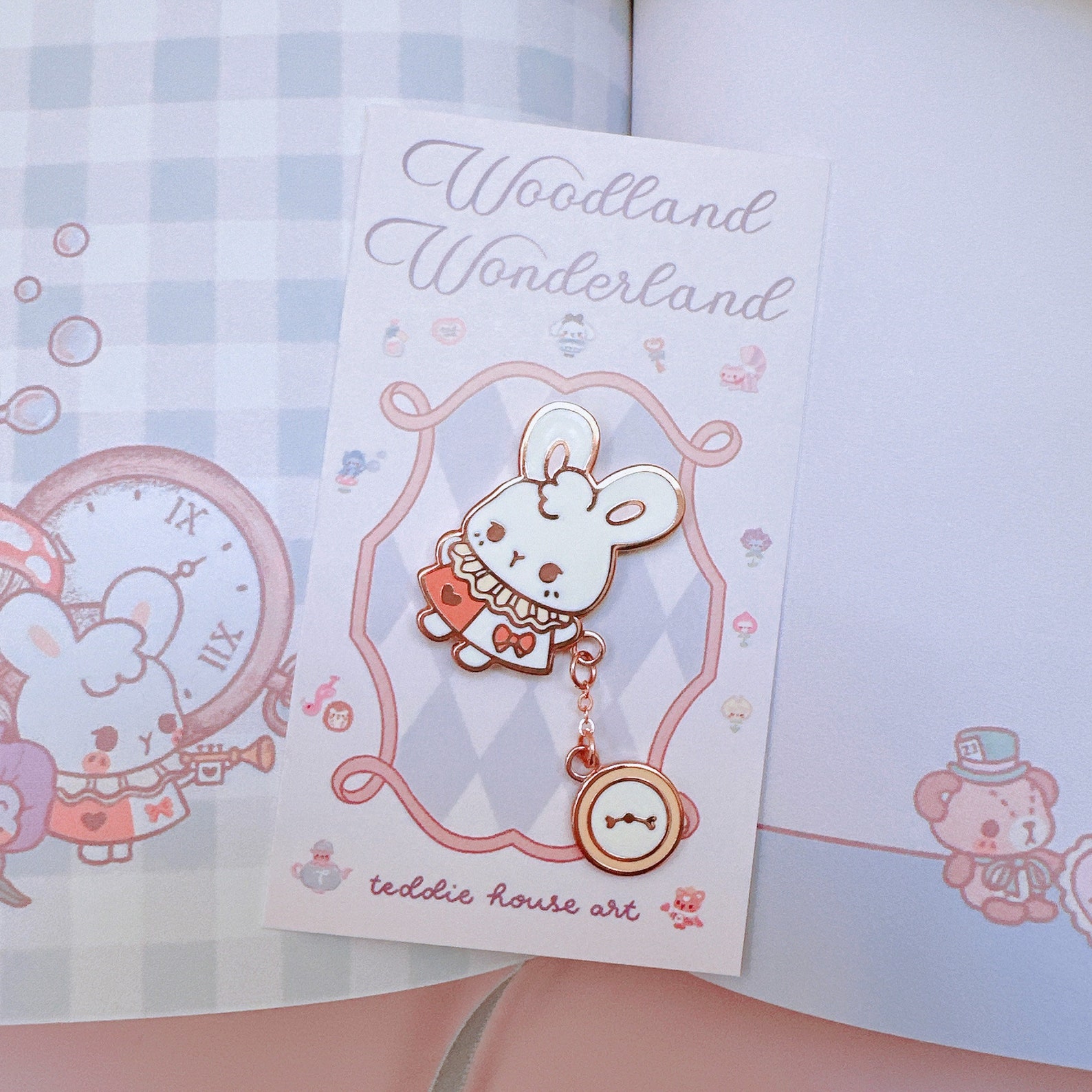 White Rabbit Wonderland Enamel Pin - Etsy
