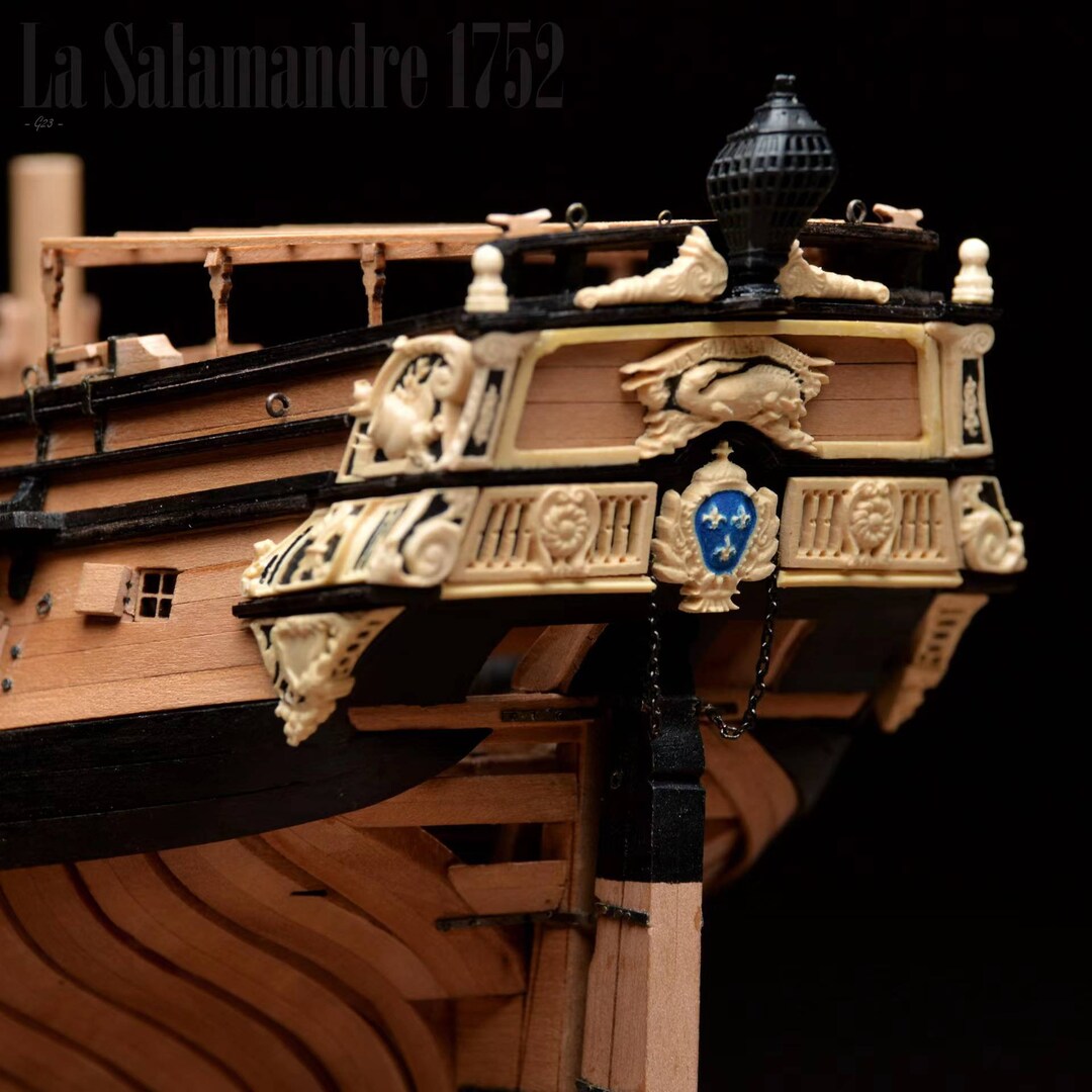 La Salamandre Bomb Ketch 1:96 POF Kit Boxwood Decorations CNC Processed ...