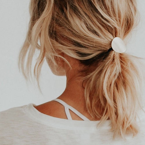 Brass Pony Tail Cover Modern Hair Tie Cover Metal Hair | Etsy