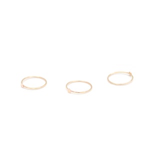 Thin Gold Ring, Dainty Gold Dot Ring, Minimalist Ring, 14k Gold Fill ...