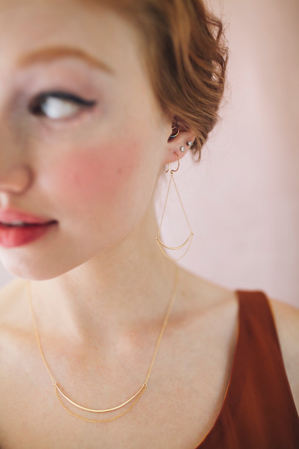 Delicate Gold Chain Necklace Modern Simple Dainty Minimal - Etsy