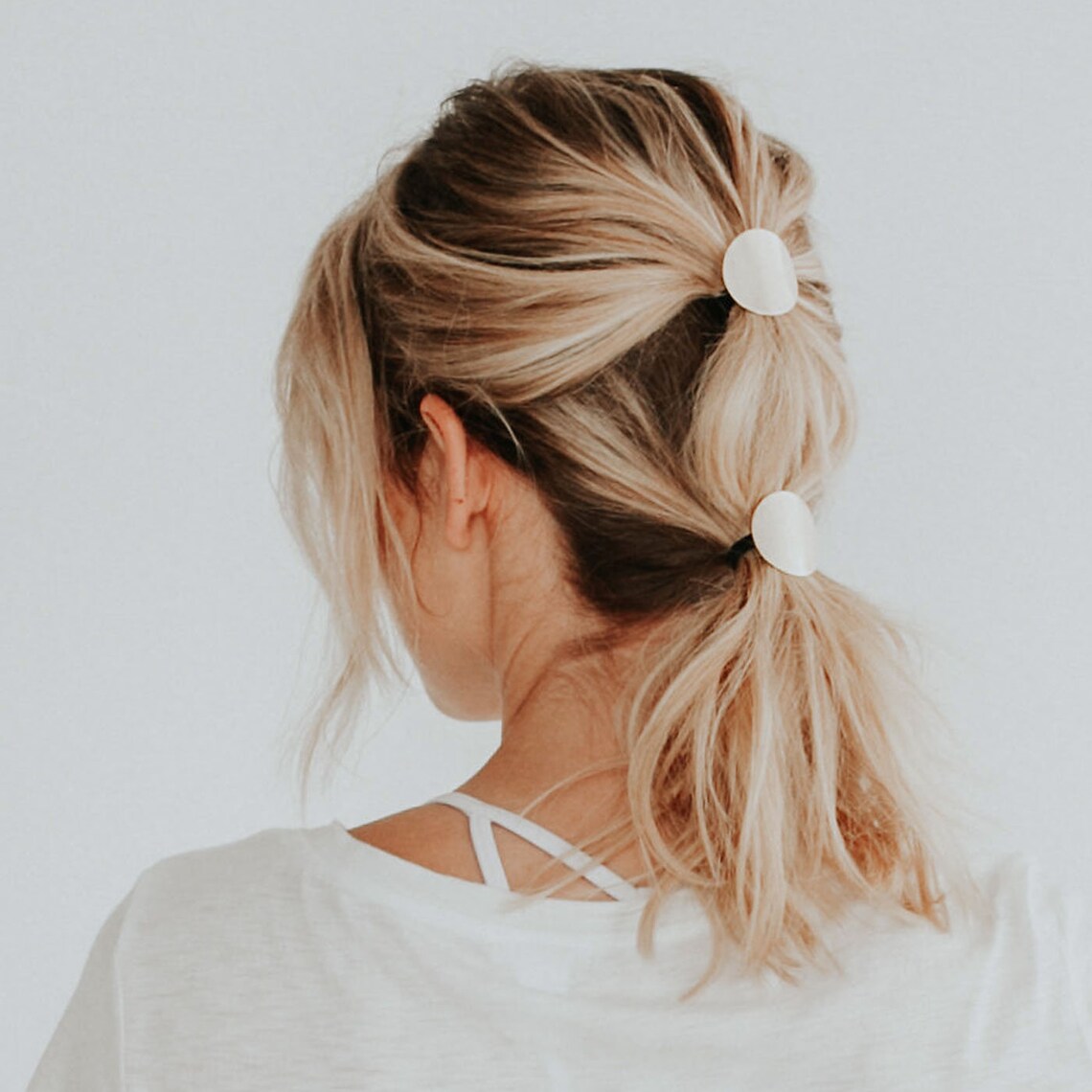 Brass Pony Tail Cover Modern Hair Tie Cover Metal Hair - Etsy