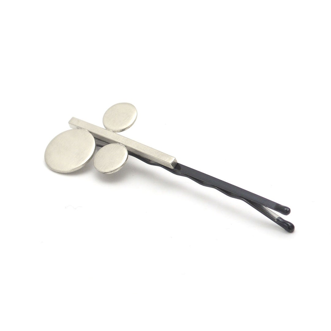 Modern Brass Hair Pin, Modern Bobby Pin, Circle Hair Pin, Tiny Hair ...