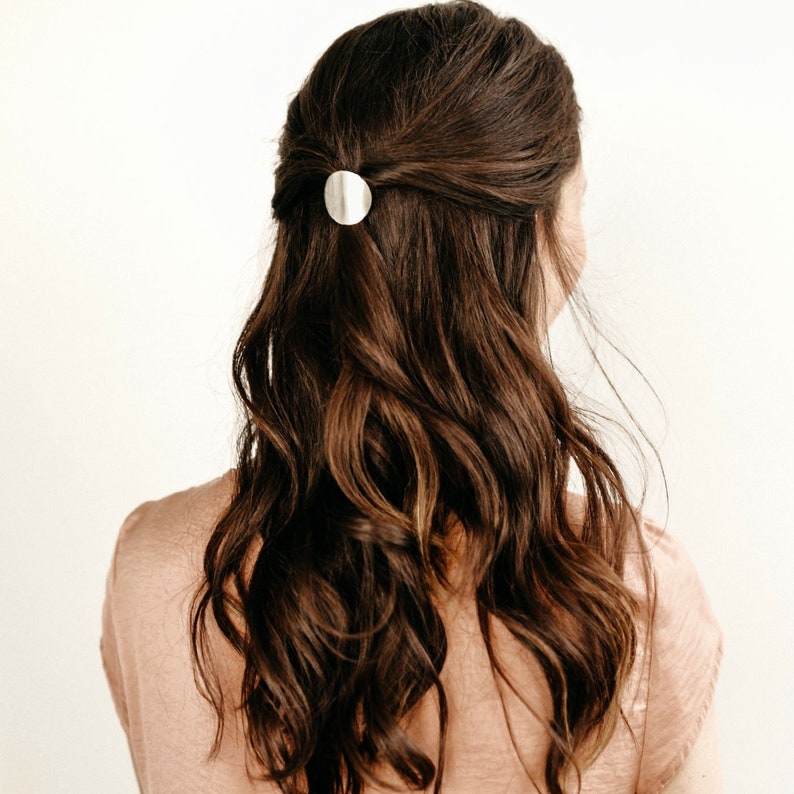 Silver Pony Tail Cover Modern Hair Tie Cover Metal Hair - Etsy