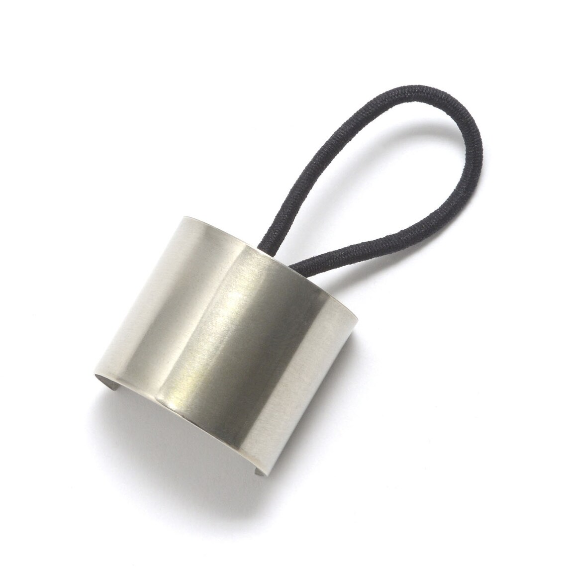 Silver Pony Tail Cover Modern Hair Tie Cover Metal Hair - Etsy