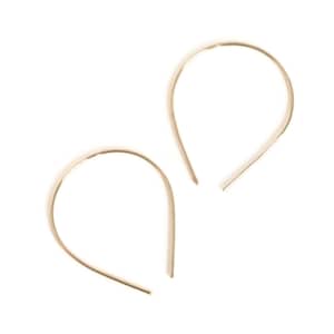 Tiny Gold Hoops, Delicate Hoops, Minimal Curved Hoop, Dainty Goldfill ...