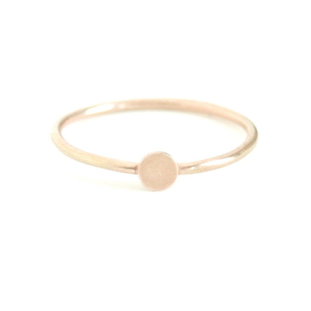 Thin Gold Ring, Dainty Gold Dot Ring, Minimalist Ring, 14k Gold Fill ...