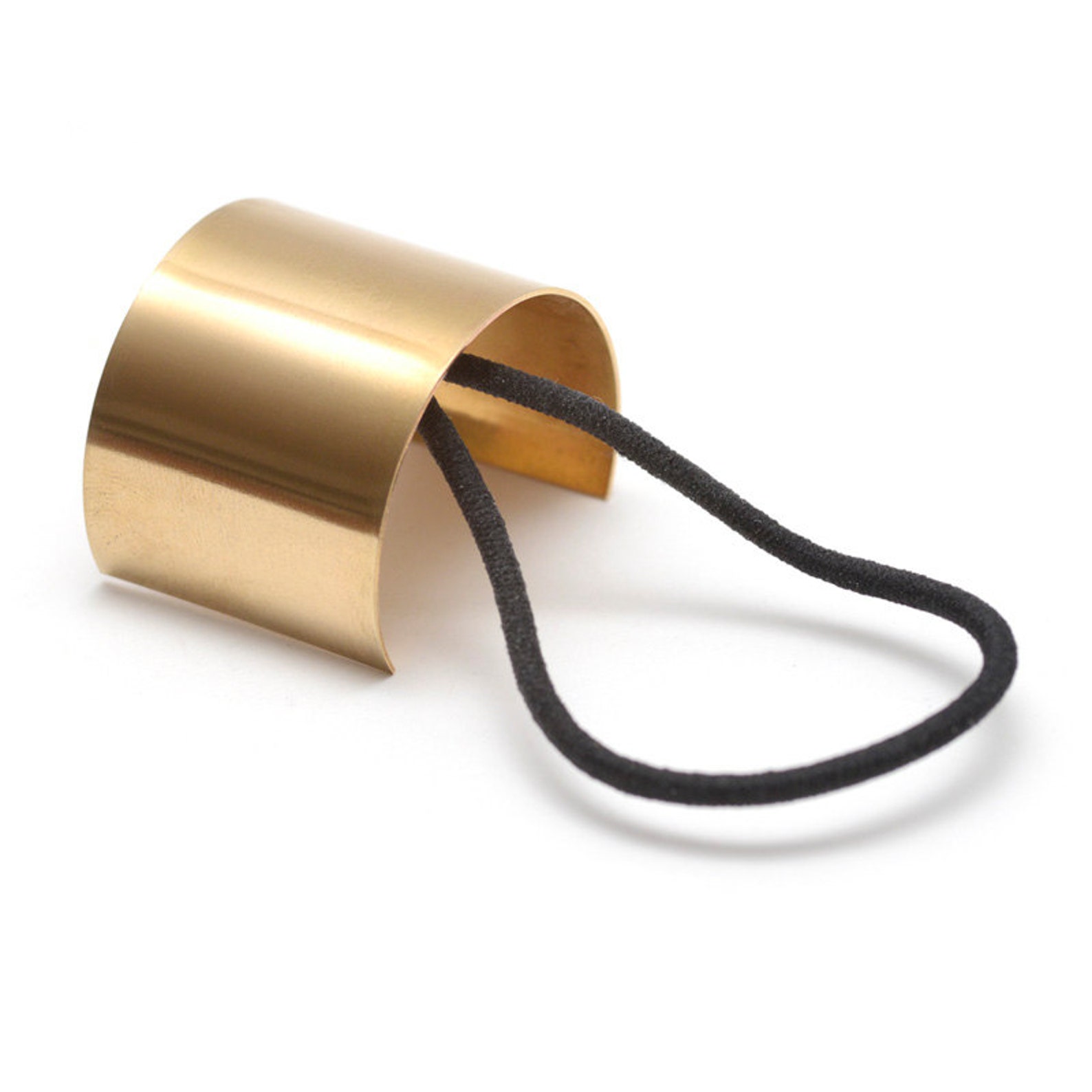 Brass Pony Tail Cover Modern Hair Tie Cover Metal Hair | Etsy