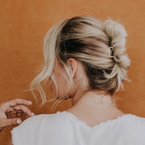 Basic Brass Hair Pin, Simple Metal Hair Pin, Brass Hair Stick, Summer ...
