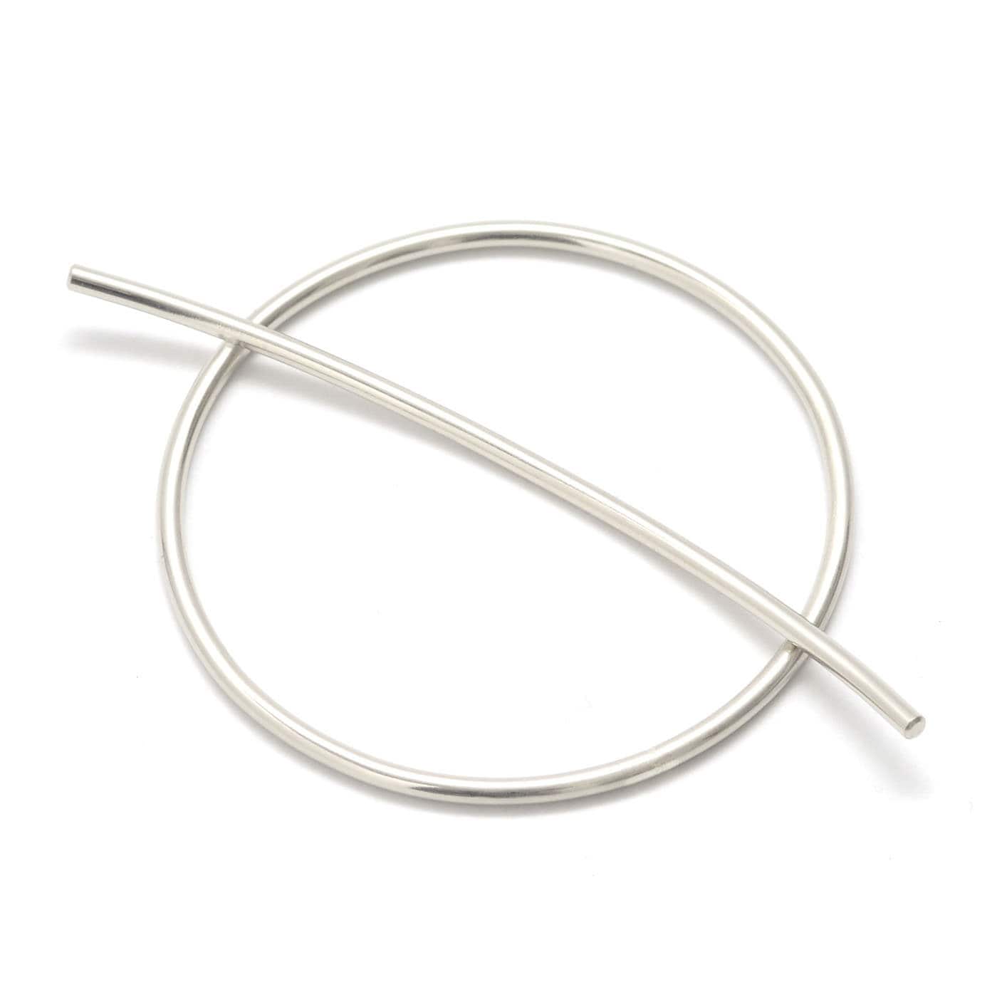 Minimal Silver Hair Pin Round Hair Piece Simple Hair - Etsy