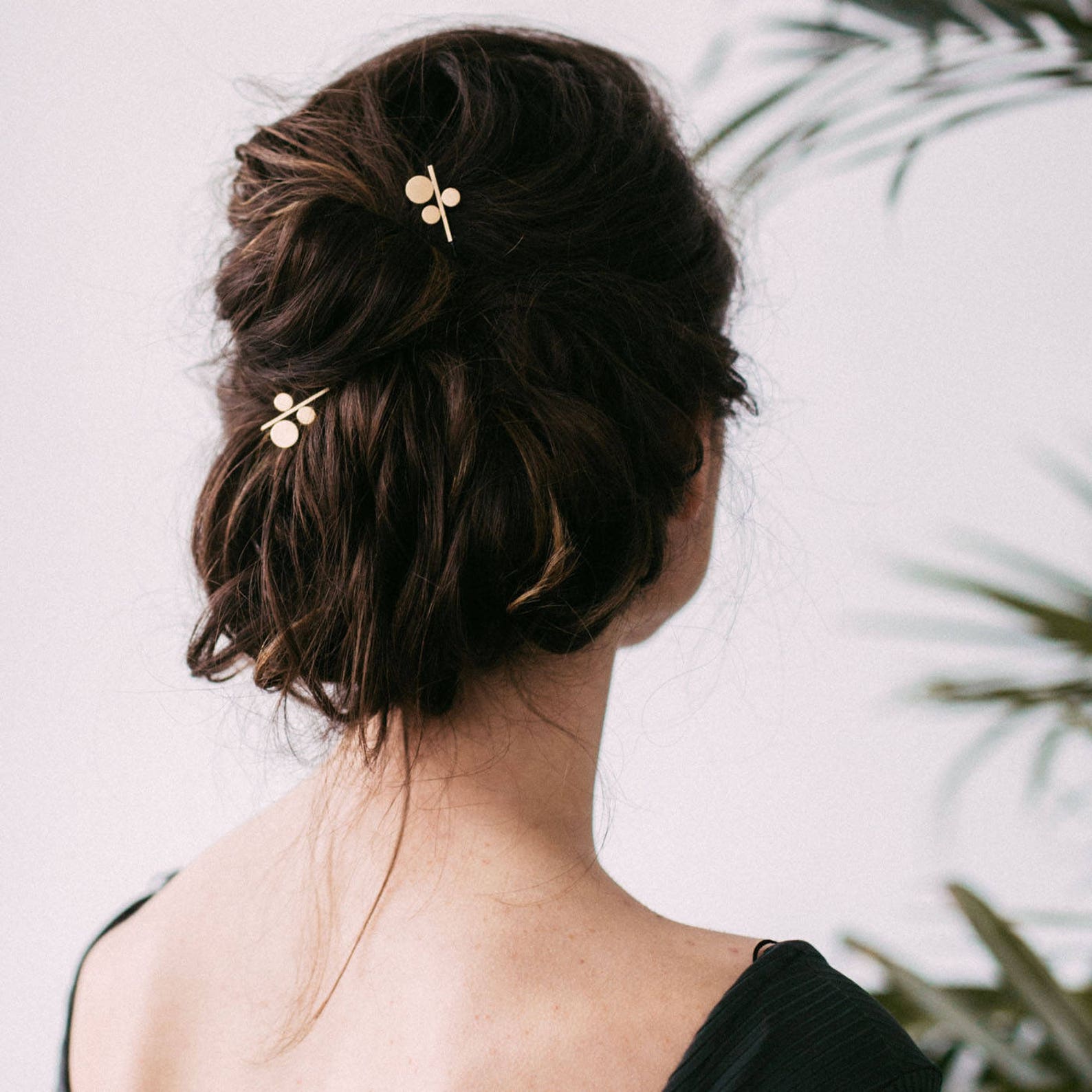Modern Brass Hair Pin, Modern Bobby Pin, Circle Hair Pin, Tiny Hair ...