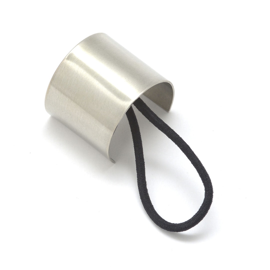 Silver Pony Tail Cover, Modern Hair Tie Cover, Metal Hair Accessory ...