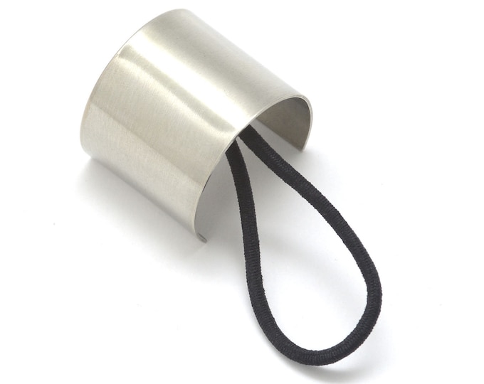 Large Sterling Silver Ponytail Holder, Hair Cuff, Hair Elastic ...
