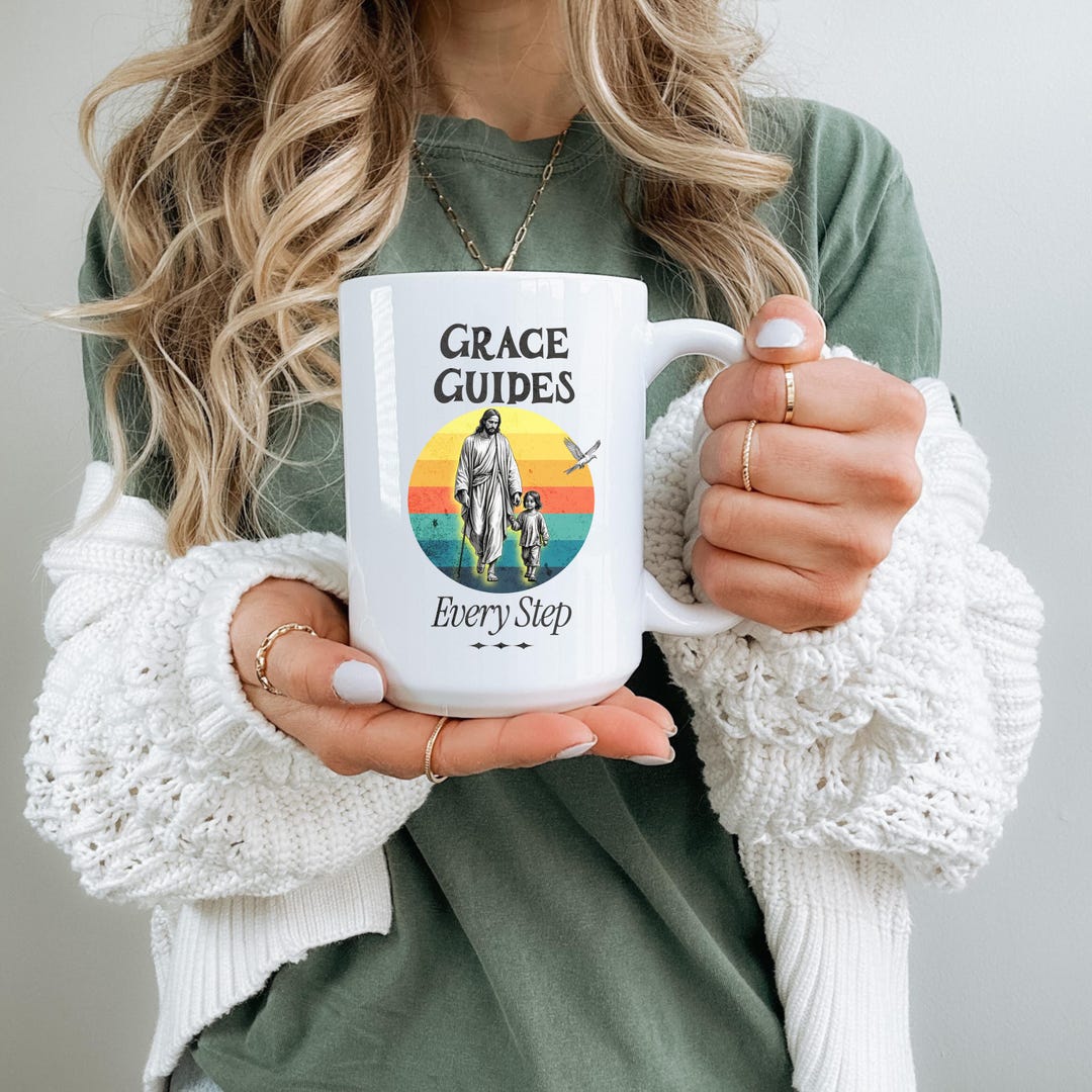 Grace Guides Every Step Jesus Religious PNG 300 DPI 12x12 Transparent ...