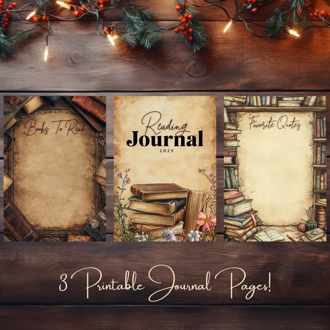 Printable Reading Journal Pages A5 Book Tracker Literary Log Favorite ...