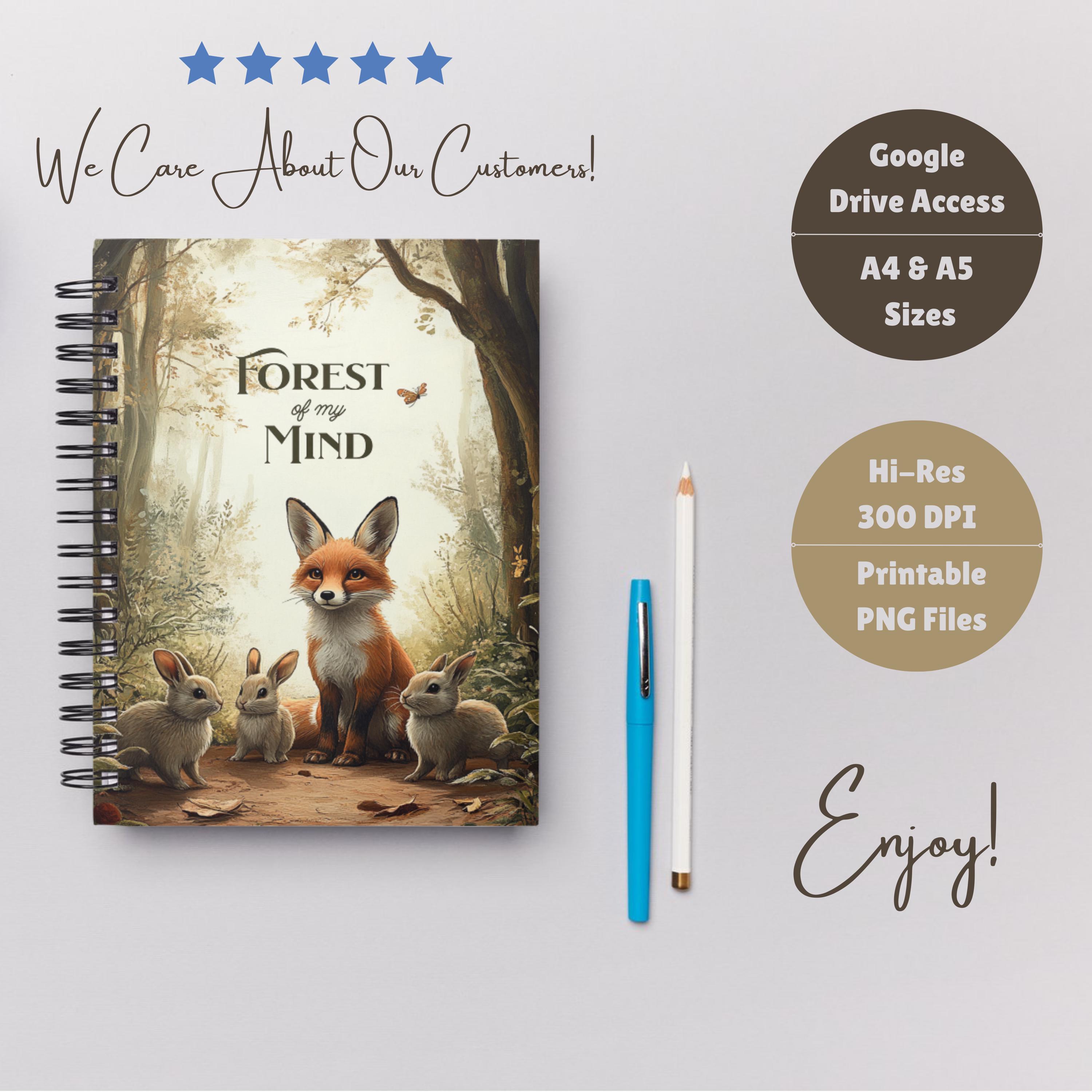 Printable Woodland Journal Pages A4 A5 Forest Theme Bundle Daily ...