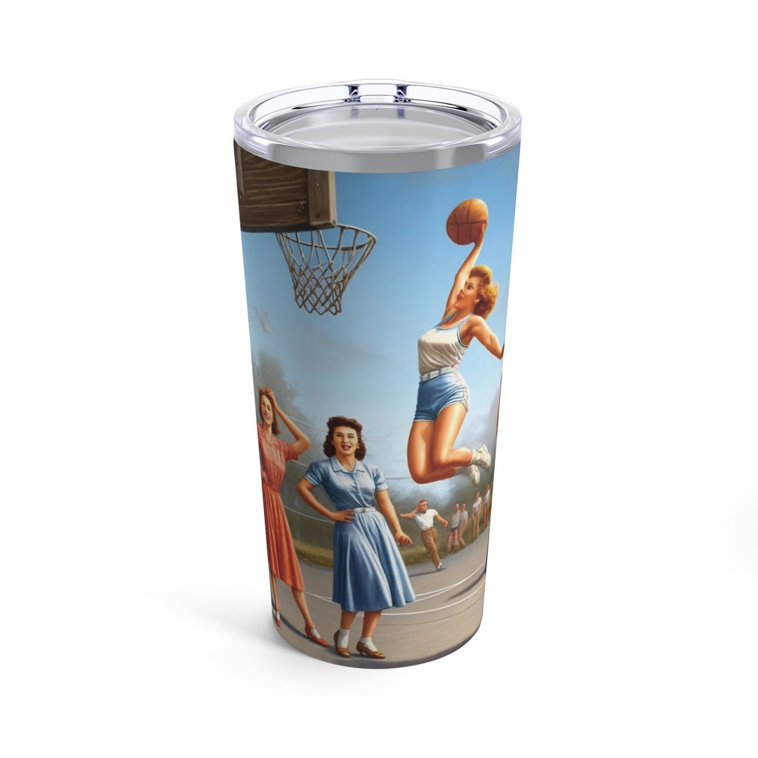 Woman Dunking 50's Retro Fantasy Design Tumbler 20oz NEW Tumbler Women ...