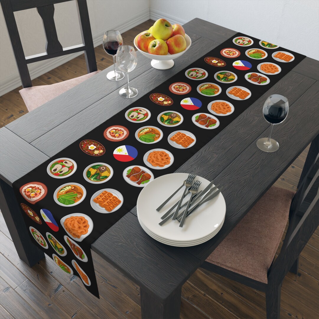 Filipino Food Themed Table Runner Filipino Decor - Etsy