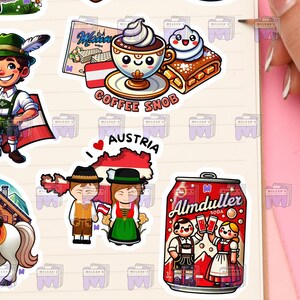 Austrian Sticker Set of 32 – Large Educational Vinyl Stickers for Kids ...