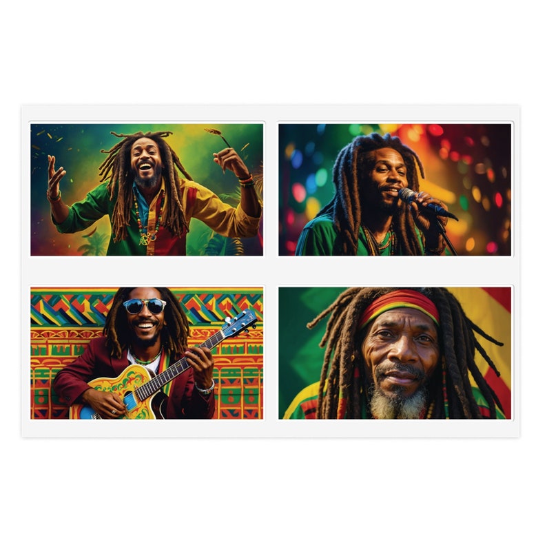 Rasta Man Sticker Pack 1 - Sticker Sheets - Etsy
