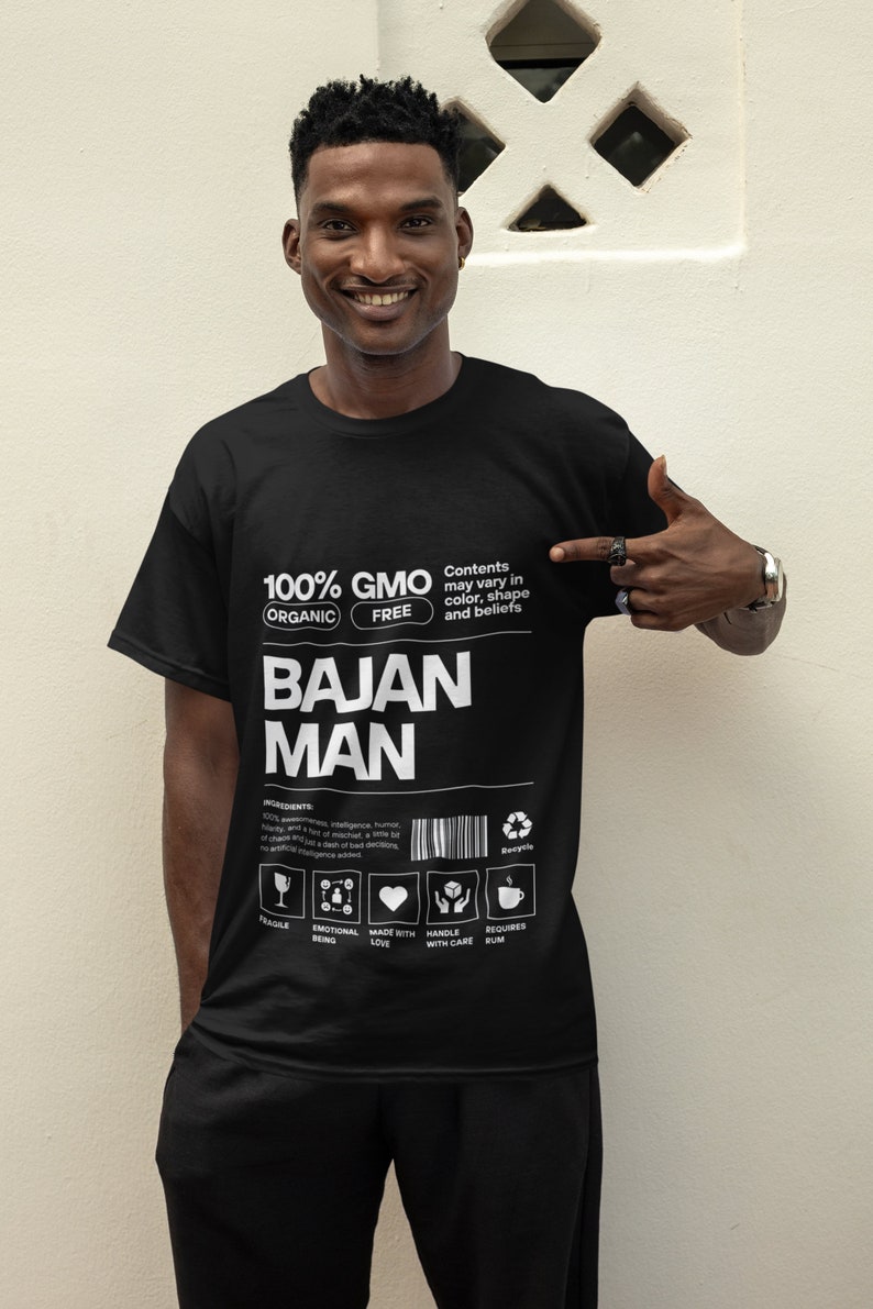 100% Bajan Man T-shirt - Etsy