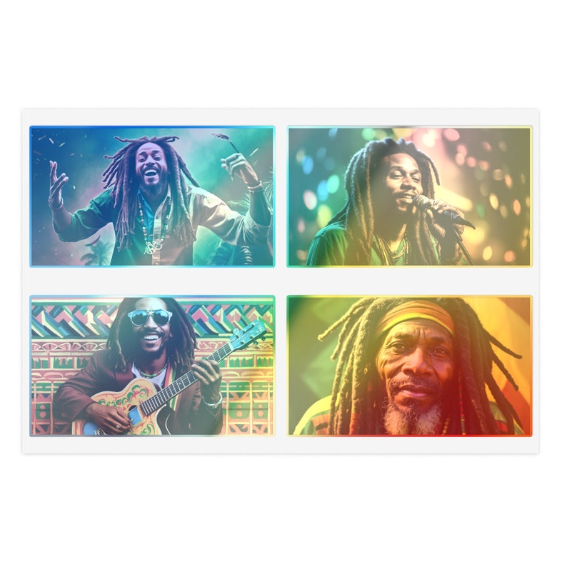 Rasta Man Sticker Pack 1 - Sticker Sheets - Etsy