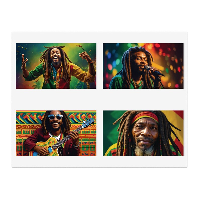 Rasta Man Sticker Pack 1 - Sticker Sheets - Etsy