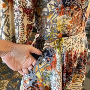 1990s Dress, Novelty Print, Vintage 90s Dress, Kenar, Medium, Fit and ...