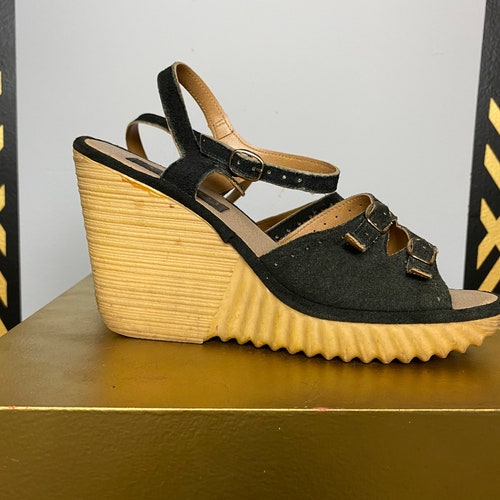 Rapallo Heels Vintage 1970s Shoes Brown High Heel Sandals Size - Etsy