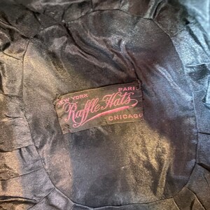 Edwardian Feather Hat, Teal and Black, Early 1900s Millinery, Wide Brim ...