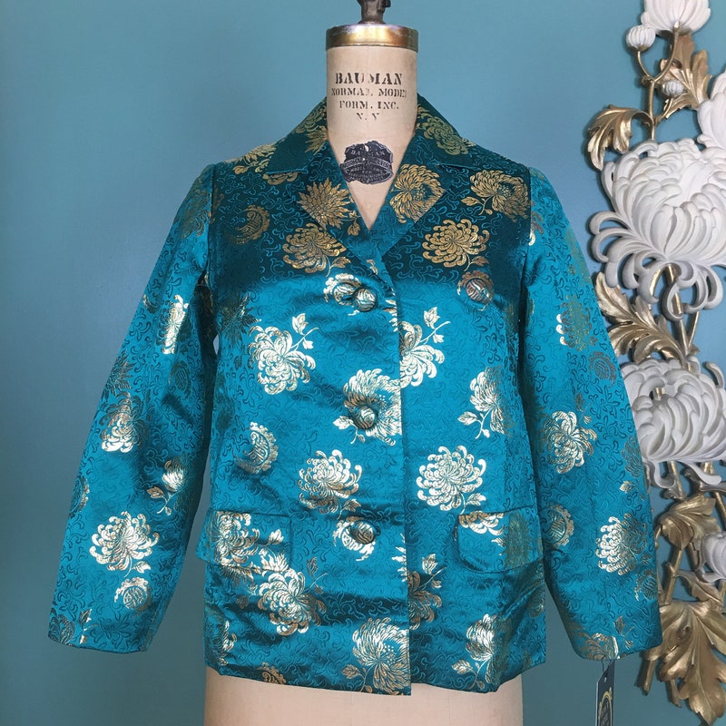 Blue Brocade Jacket - Etsy