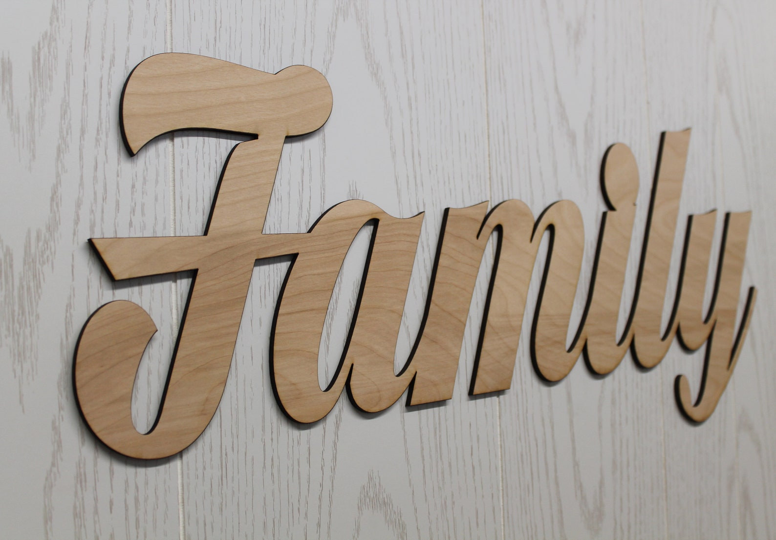 Family Wood Cutout Farmhouse Large Script Sign Wooden Sign - Etsy
