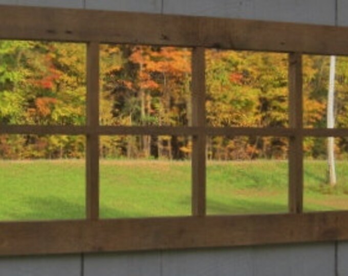 Extra Large Rustic Old Barnwood Window Pane Mirror Primitive Wedding ...