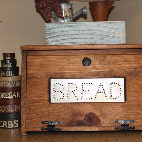 Rustic Breadbox Wood Farmhouse Bread Storage Bread Box Wood - Etsy