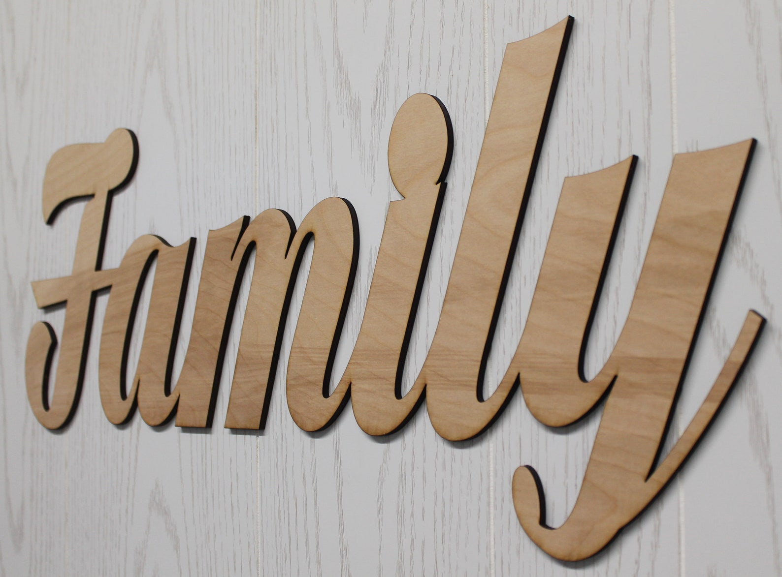 Family Wood Cutout Farmhouse Large Script Sign Wooden Sign - Etsy