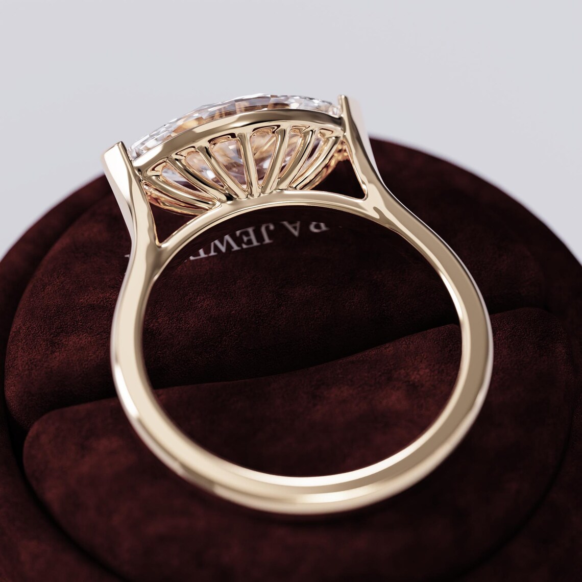 2 Carat Marquise Lab Grown Diamond - Vintage East West Engagement Ring ...
